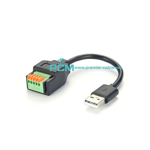 Buy Wholesale China Usb Type A Male To 5 Pin Terminal Block Cable ...