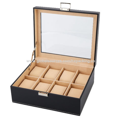Buy Wholesale China Custom Design Pu Leather Watch Gift Boxes 8 Slots ...