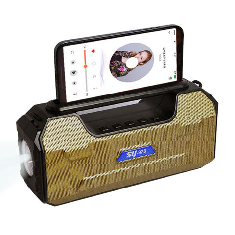 Kingstar Solar Wireless Bt Speaker With Led Flashlight Outdoor Stereo ...