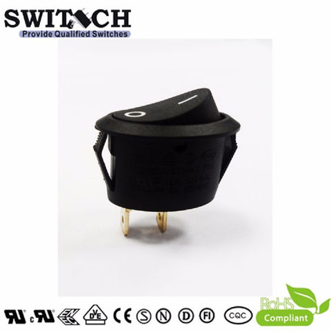 Buy Wholesale China Round Black Rocker Switch Black Rocker Switch Spst ...