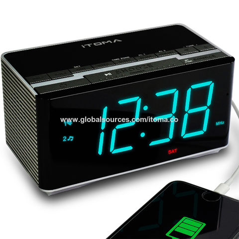 Buy Wholesale Hong Kong SAR Ice Blue Display, Dual Alarm Clock Radio ...