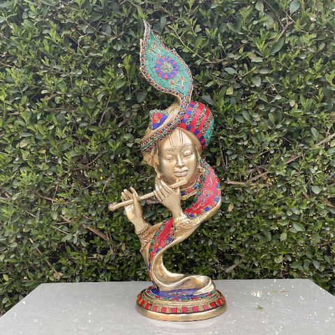 Buy Wholesale India Brass Krishna Statue, Gorgeous Krishna,flute ...