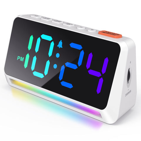 Buy Wholesale China Colorful Rgb Display Digital Alarm Clock With ...