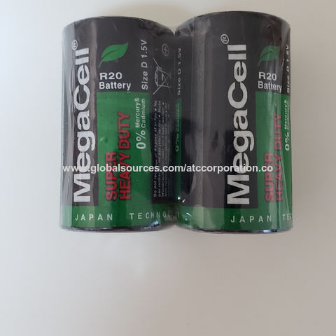 Buy Wholesale Hong Kong SAR Megacell R20 D Size Heavy Duty Batteries ...