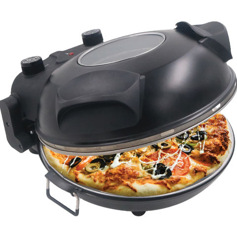 12 Inch Electric Hot Oven Deep Pan High Heat Stone Round Pizza Maker ...