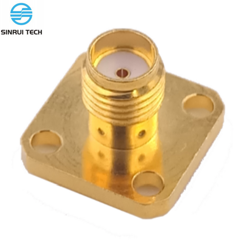 Oem Sma-50kf Connector Flange Mount Type Sma Female Jack 4 Holes Flange Micro-stripe For Coaxial ...