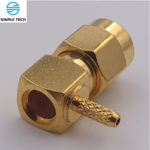 Sma Rf Coaxial Male Connector Sma Plug 50 Ohms Connector Right Angle ...