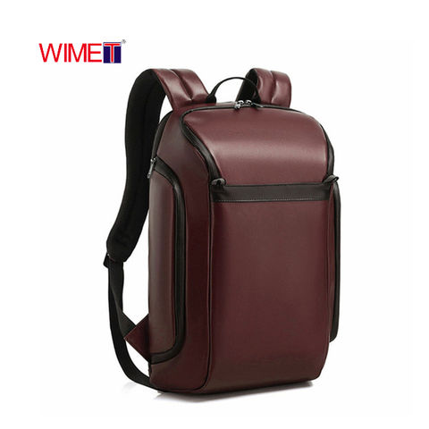 Buy Wholesale China Bulletproof Backpack High Quality Burgundy Leather ...