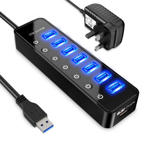 Buy Wholesale China 7 Ports Usb 3.0 Hub, One Fast Charging Usb Port ...