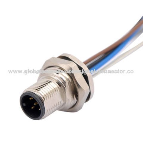 Connector M12 A Coding 5 Pins Male Panel Front Fastened Mounting With ...