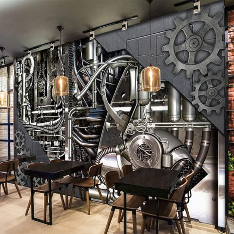 Buy Wholesale China Custom Wallpaper Mural Wallpaper 3d Stereo Metal ...