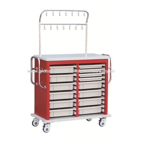 Buy Wholesale China Steel Frame Hospital Dressing Trolley, Double Layer ...