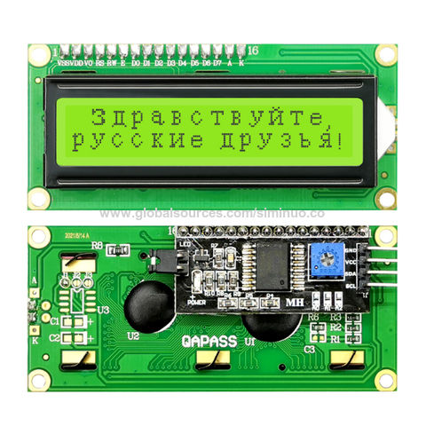 Buy Wholesale China Lcd Pcb Board Module Blue Green Screen Iic I2c 1602 ...