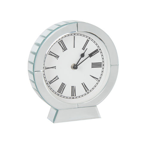 Buy Wholesale China Circular Mirrored Table Top Decorative Desk Clock ...