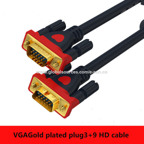 Buy Wholesale China Gold Plated Vga Adapter, Hd Video Male To Male 15 ...