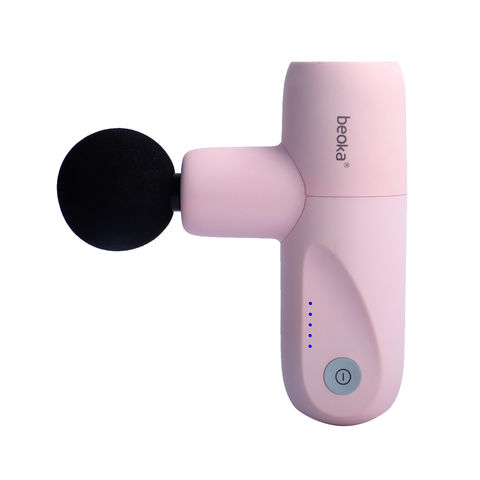 Beoka Handheld Mini Deep Tissue Muscle Fascia Pink Massage Gun Heat Gun ...