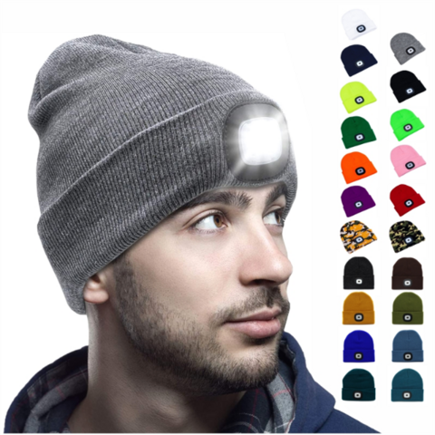 Buy Wholesale China Led Beanie Hat With Light Unisex Usb Rechargeable ...