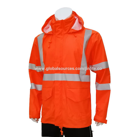 Buy Wholesale China Men's Pu High Visibility Safety Bomber Reflective ...