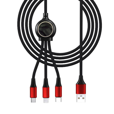 Buy Wholesale China Customized Nylon Braided Fast Charging 3 In 1 Usb ...