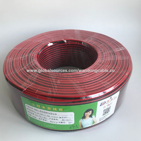 Buy Wholesale China Flat Speaker Cable 2 Cores Transparent Red&black ...