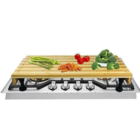3 Dual-purpose Large Bamboo Chopping Board Stove Cover Cutting Boards ...