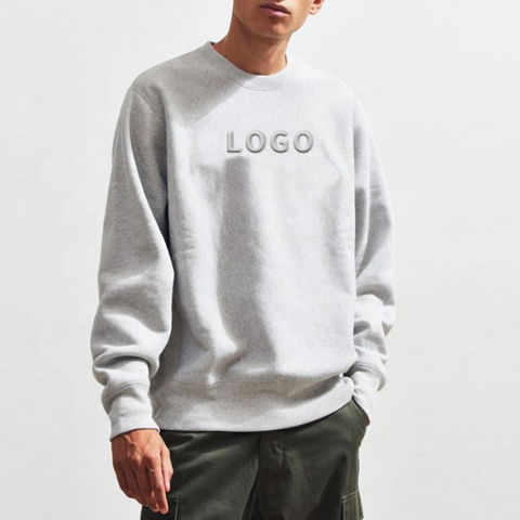 Custom 3d Embossed Print Hoodie Street Wear Crew Neck Embossed ...