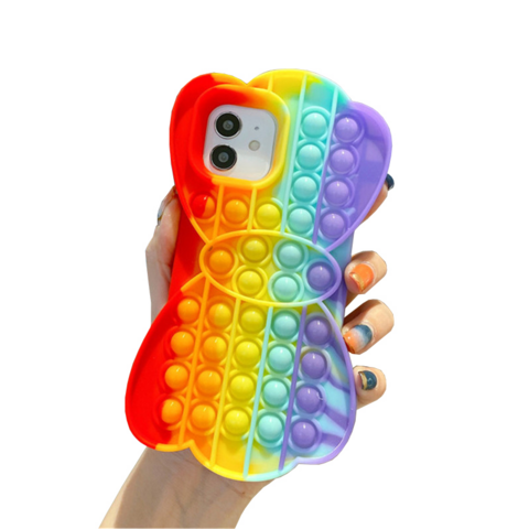Buy Wholesale China Pop It Phone Case Rainbow Butterfly Fidget Silicone ...