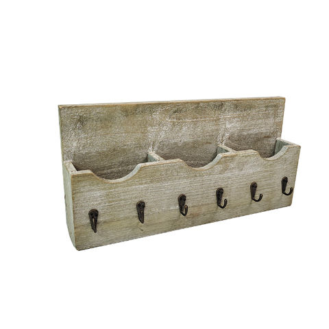 Buy Wholesale China Rustic Wooden Hanger And Entry Rack 7 Hooks Top ...