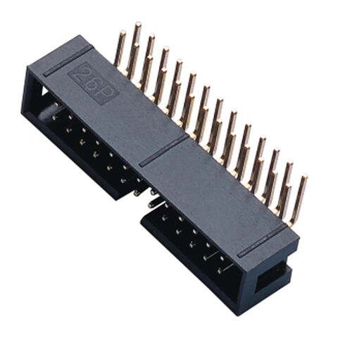 Buy Wholesale China 2.54mm Pitch Box Header Connector Double Row Right Angle H=8.8mm Male ...