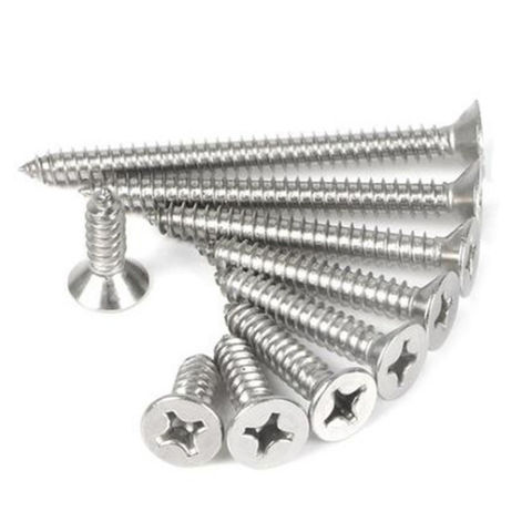Buy Wholesale China Flat Head Cross Screws Ka Nickel Plated Cross Recessed Countersunk Head Self ...