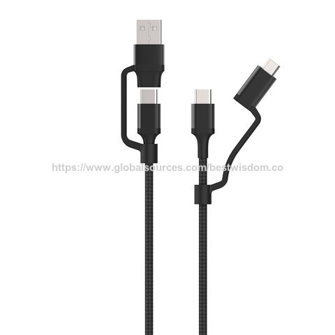 Buy Wholesale China 4-in-1 Type C Micro-usb To Type C Usb-a Data Cable ...