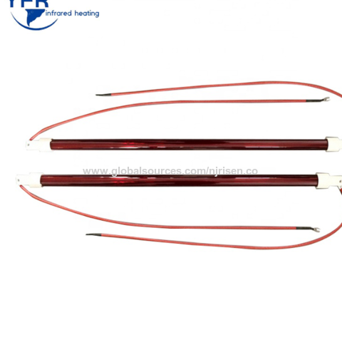 Heating Element Ruby Coated Infrared Halogen Heating Lamp Quartz Tube ...