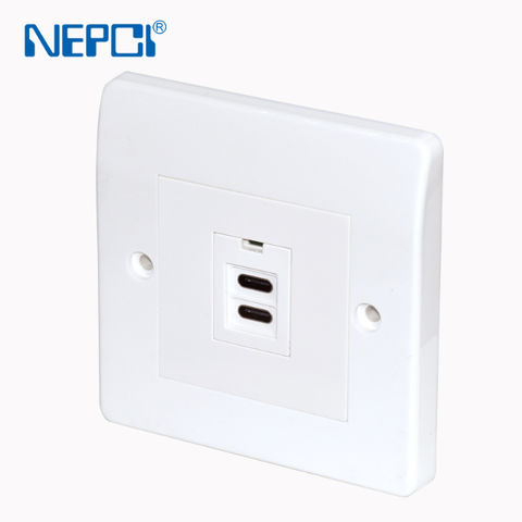 Buy Wholesale China Dual Ports Type C+ C Usb Wall Socket Xjy-usb-27-e-c ...