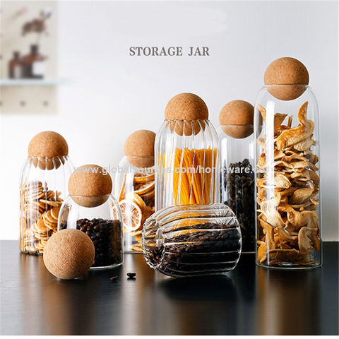 Glass Bottle Food Container Sealed Pot Coffee Bean Storage Box Kitchen ...