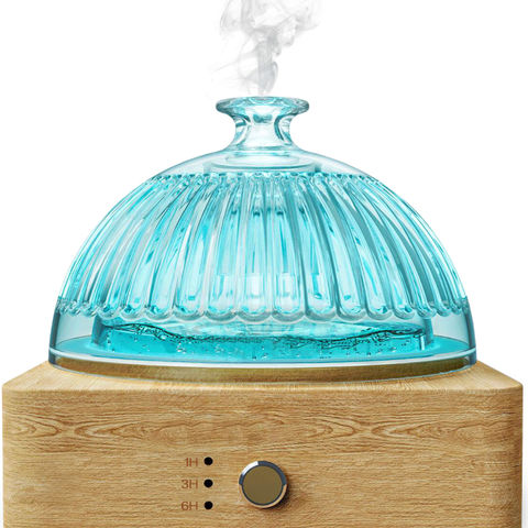 Buy Wholesale China Glass Oil Diffuser With Wooden Base Glass Reservoir ...