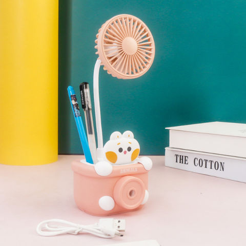 Buy Wholesale China Desktop Hose Cartoon Pen Holder Penknife Usb Fan ...