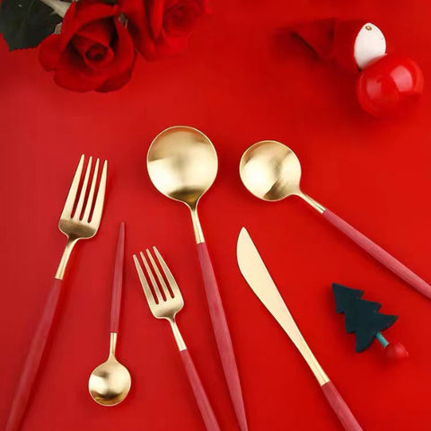 Buy Wholesale China Customize Logo Metal Dinnerware Set Knife Spoon ...