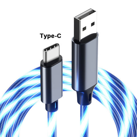 Buy Wholesale China Led Flowing Light Fast Charging Usb-c Cable For ...