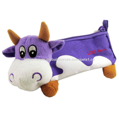 Factory Direct High Quality China Wholesale Soft Purple Cow Pencil Case ...
