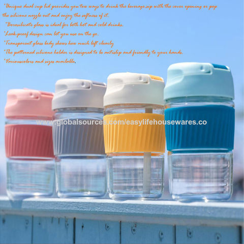 Buy Wholesale China 500ml Glass Mug With Water Bottle Glass Cup Amazon ...