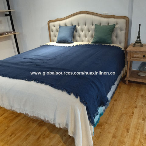 Buy Wholesale China Super Soft French Linen Blanket Tassel Throw ...