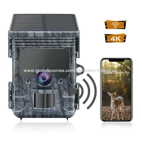 Solar Powered Trail Camera Wifi 4k 30mp-game Camera With 120 Degree Pir ...