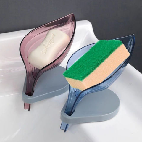 Buy Wholesale China Leaf Shape Soap Box Drain Soap Holder With Suction ...