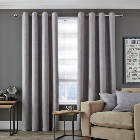 Buy Wholesale China Textured Slub Dying Lined Eyelet Curtain Durable ...