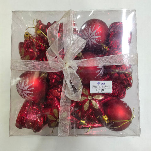 Buy Wholesale China Many Styles Of Red&gold Christmas Ball Set Of 34 ...
