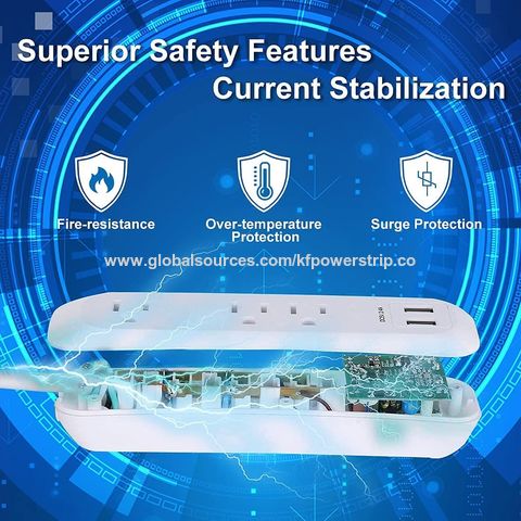 Buy Wholesale China 6ft Extension Usb Surge Protector Power Socket With ...