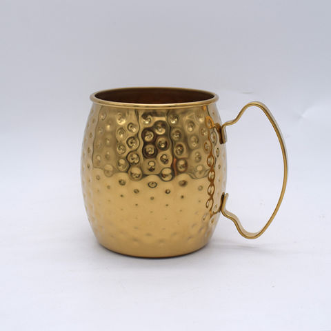 Buy Wholesale China 304 Stainless Steel Mule Cup Copper Plated Gold ...