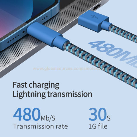 Buy Wholesale China Nylon Braided C89/c189 Mfi Certified Lighting Usb ...