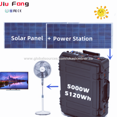 Home Solar Generator 5kw Solar Power Station 5000w Solar Energy System ...