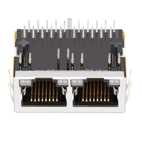 Buy Wholesale China 1x2 Port 10/100/1000 Base-t 8p8c Led Connector ...